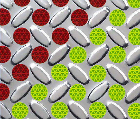 3/4 Inch Reflective Circles / Dots for Diamond Plate – Reflective ...